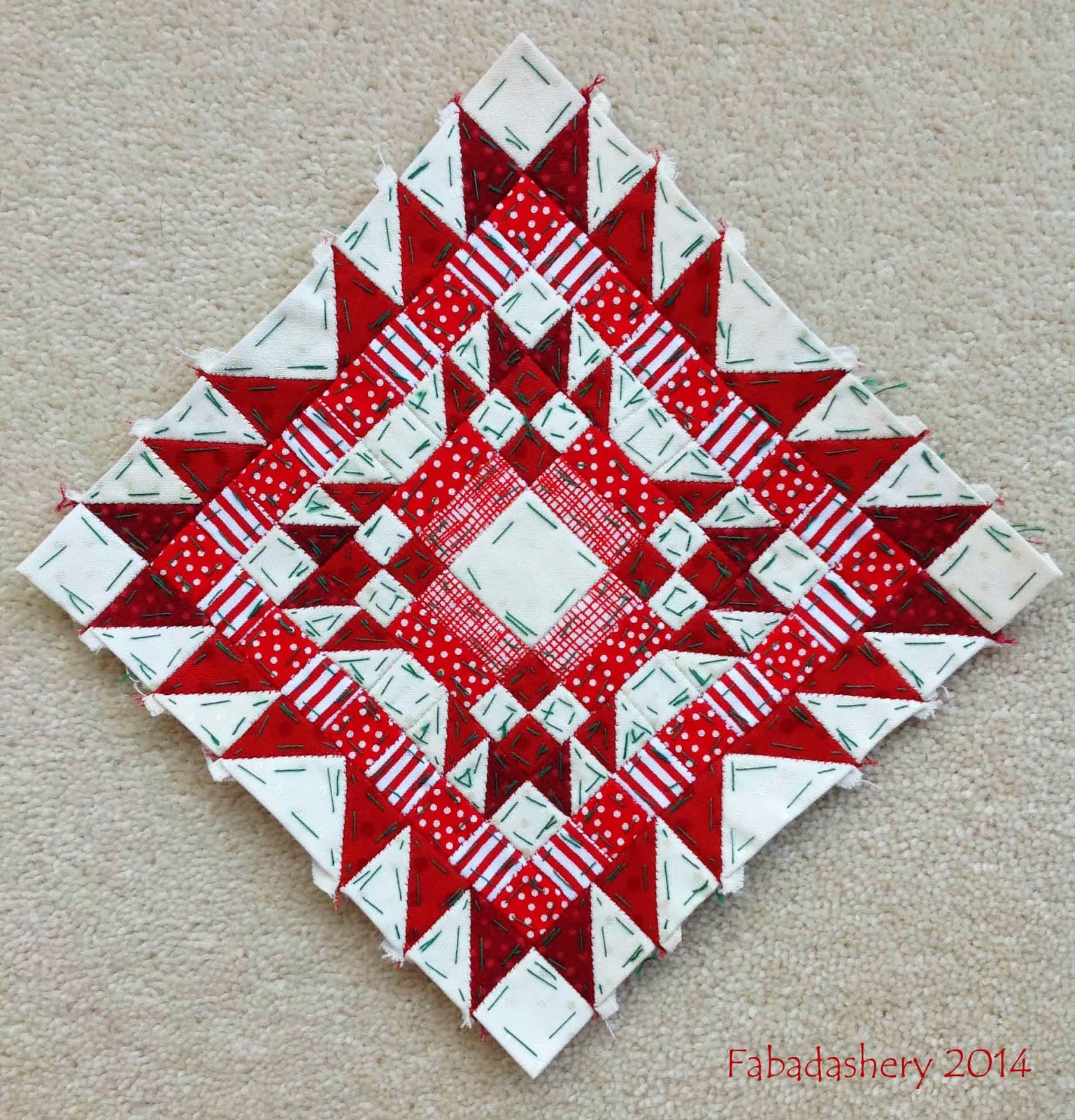 Fabadashery: Nearly Insane Quilt - Block 8