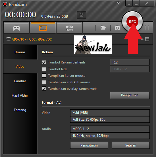 Cara Rekam Wajah Dan Layar Bersamaan Dengan Bandicam