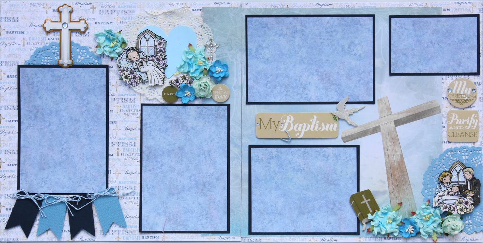 AMAZING GRACE Paper Crafts: Baptism layouts