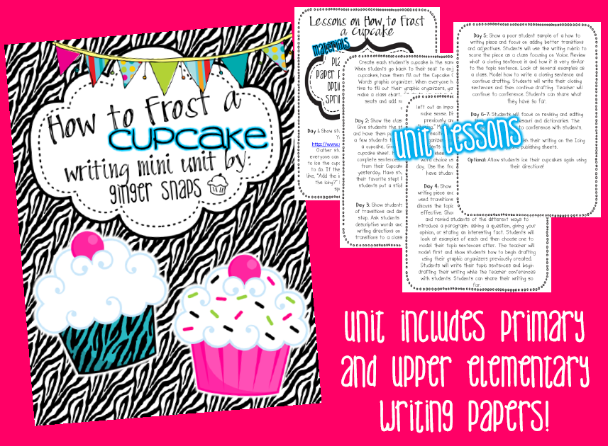 Ginger Snaps: How to Frost a Cupcake Writing Unit
