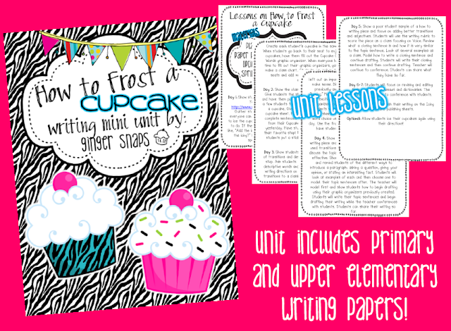 Ginger Snaps: How to Frost a Cupcake Writing Unit