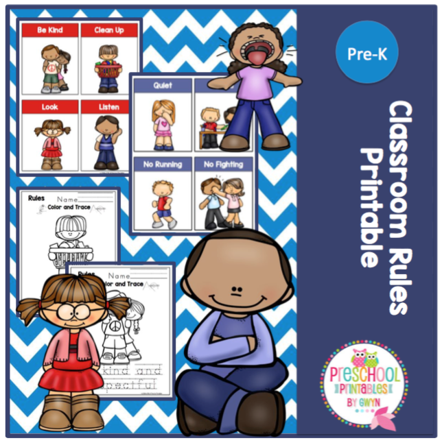 Classroom Rules Printable "Updated" ~ Preschool Printables
