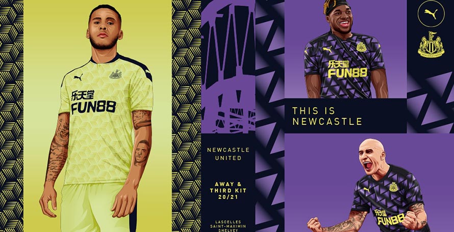 Newcastle 20-21 Away & Third Kits Released - Footy Headlines