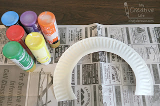 Cindy deRosier: My Creative Life: 'Hand-Painted' Paper Plate Rainbow