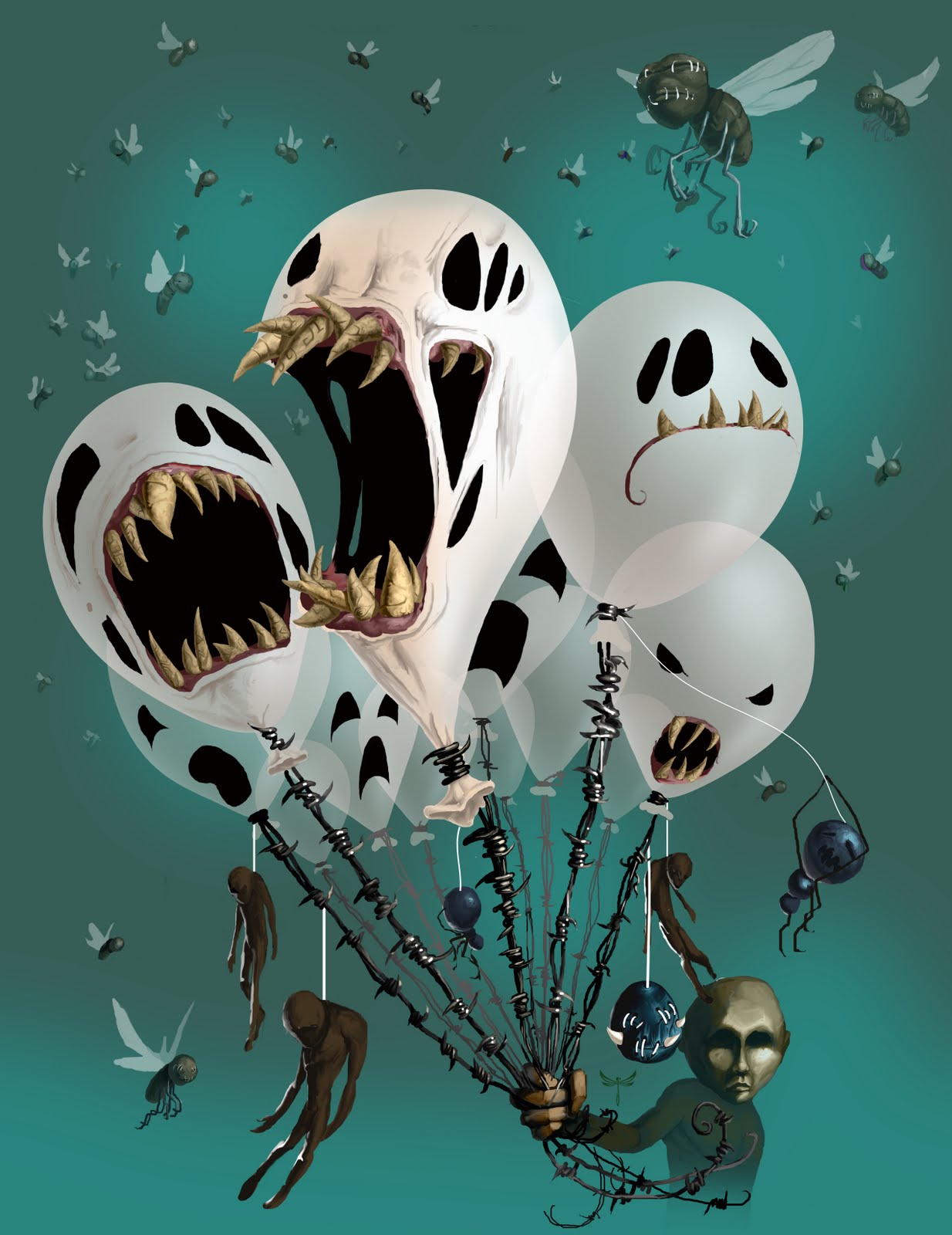 Mijoe2001's Gothic Art: Screaming Balloons