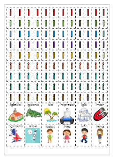 LETRA I PARA RECORTAR CON IMÁGENES