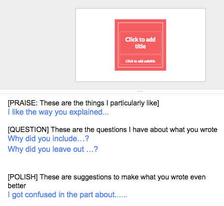 Learning Journey...: Feedback Strategy - Praise-Question-Polish (PQP)