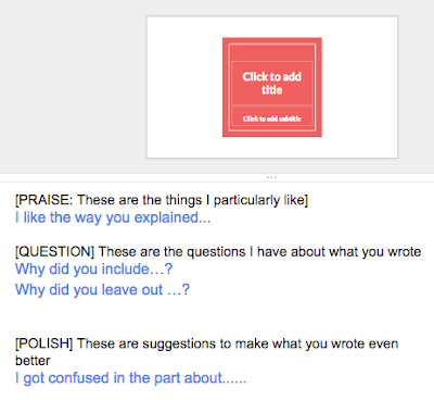 Learning Journey...: Feedback Strategy - Praise-Question-Polish (PQP)