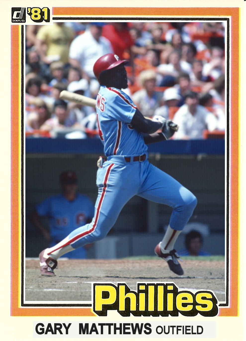 Cards That Never Were: 1981 Donruss Gary Matthews