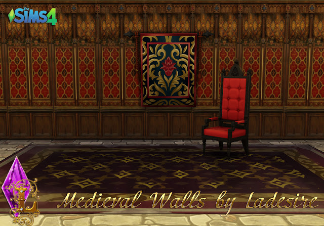 Ladesire's creative corner): TS4 - Medieval Walls by Ladesire