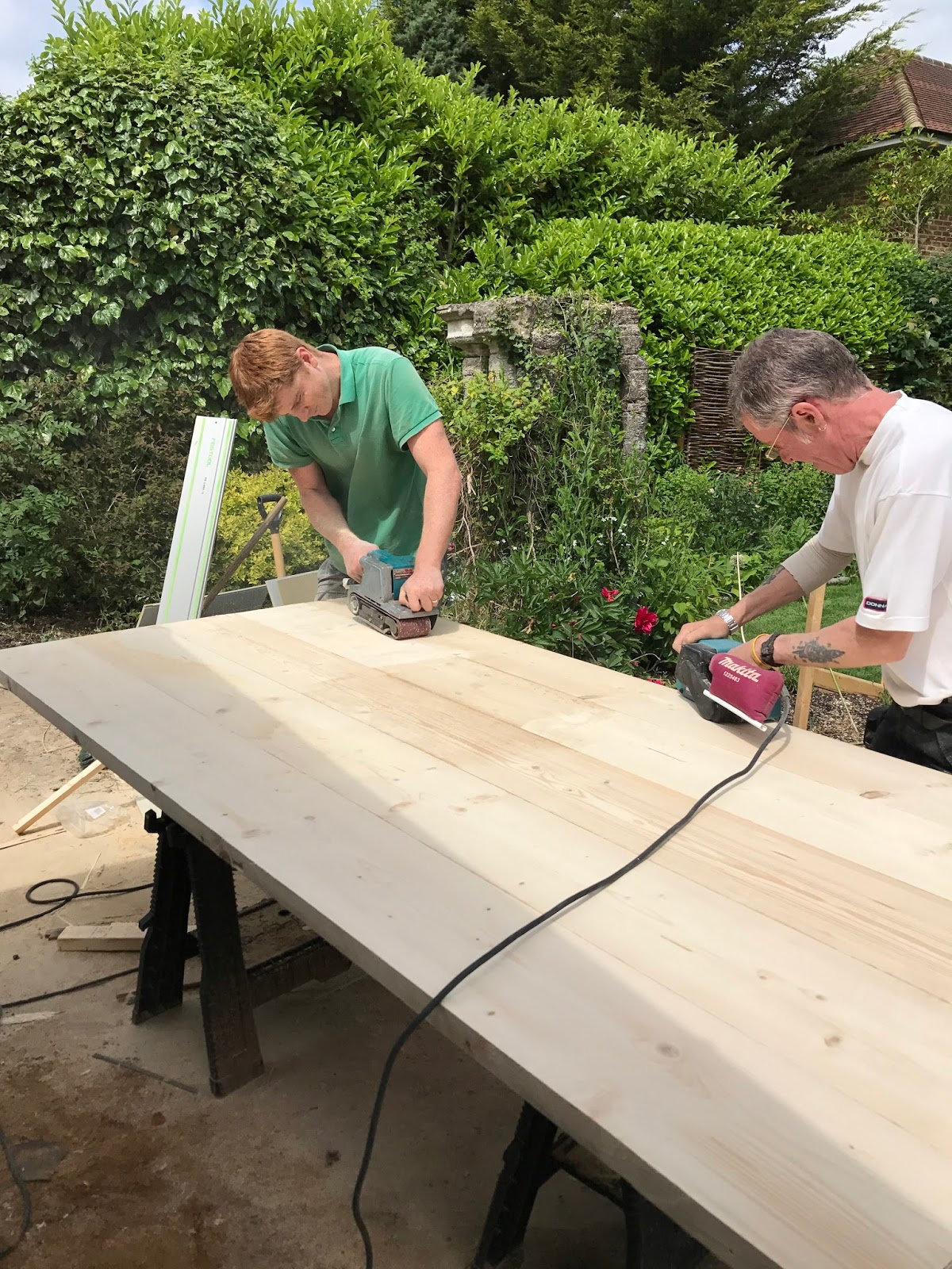 Makeover - A Dining Table Made From Scaffold Boards - Roses and Rolltops