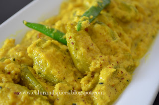 Color and Spices: Potol Posto with a coconut twist