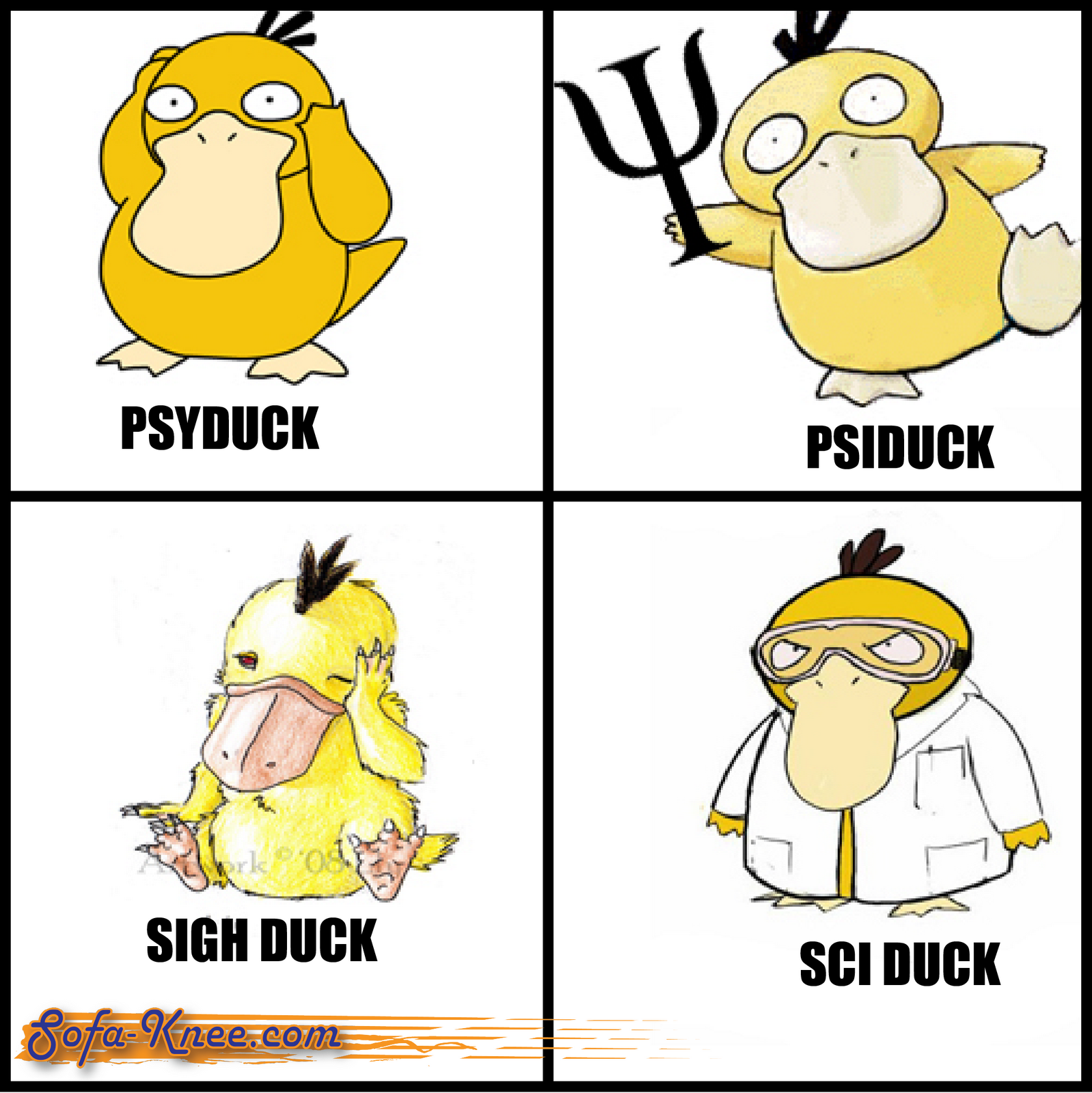 Sofa-knee!: Psyducks