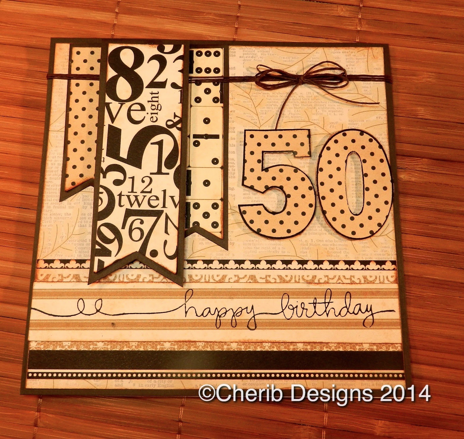 CheriB Designs: 50th Birthday Card