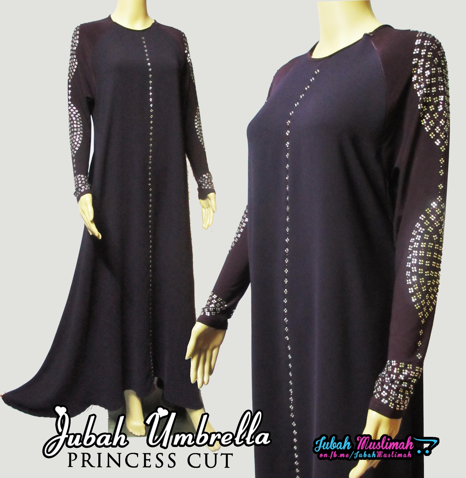 Jubah Muslimah Official: [JUER] Jubah Umbrella, Jubah Princess Elegant ...
