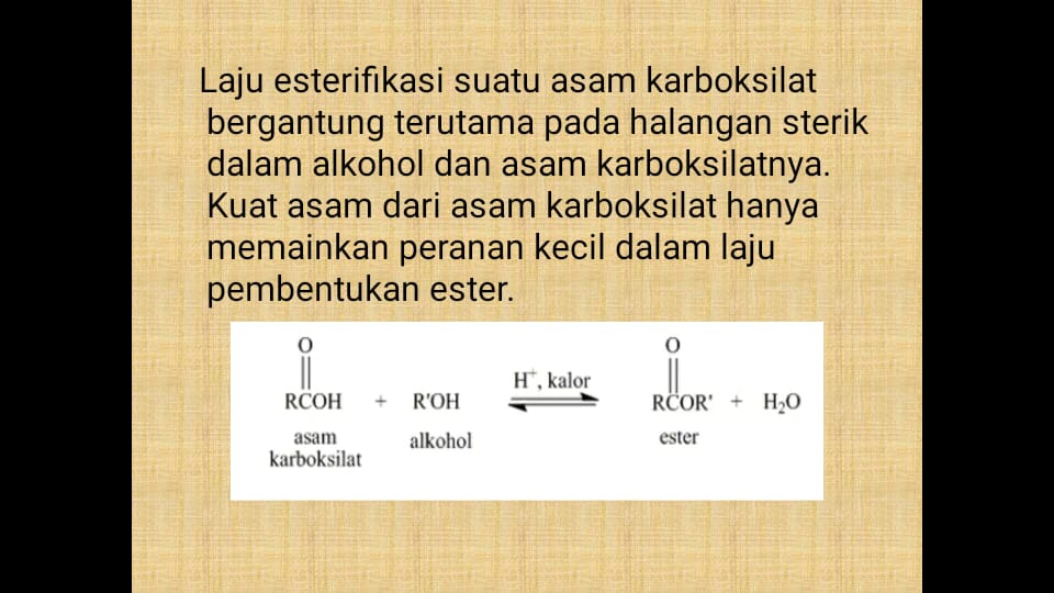 Kimia Organik (Nur Tarisha): Reaksi Esterifikasi (Kelompok 2)