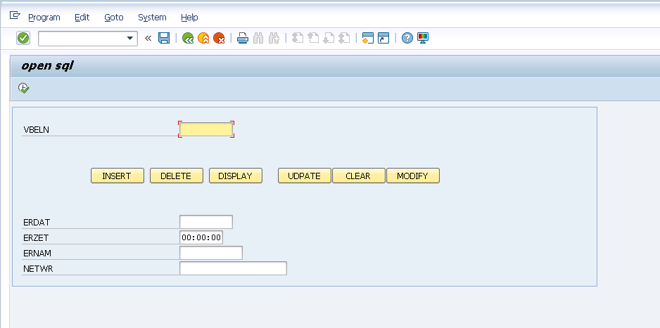 SAP TECH: Open Sql Statements