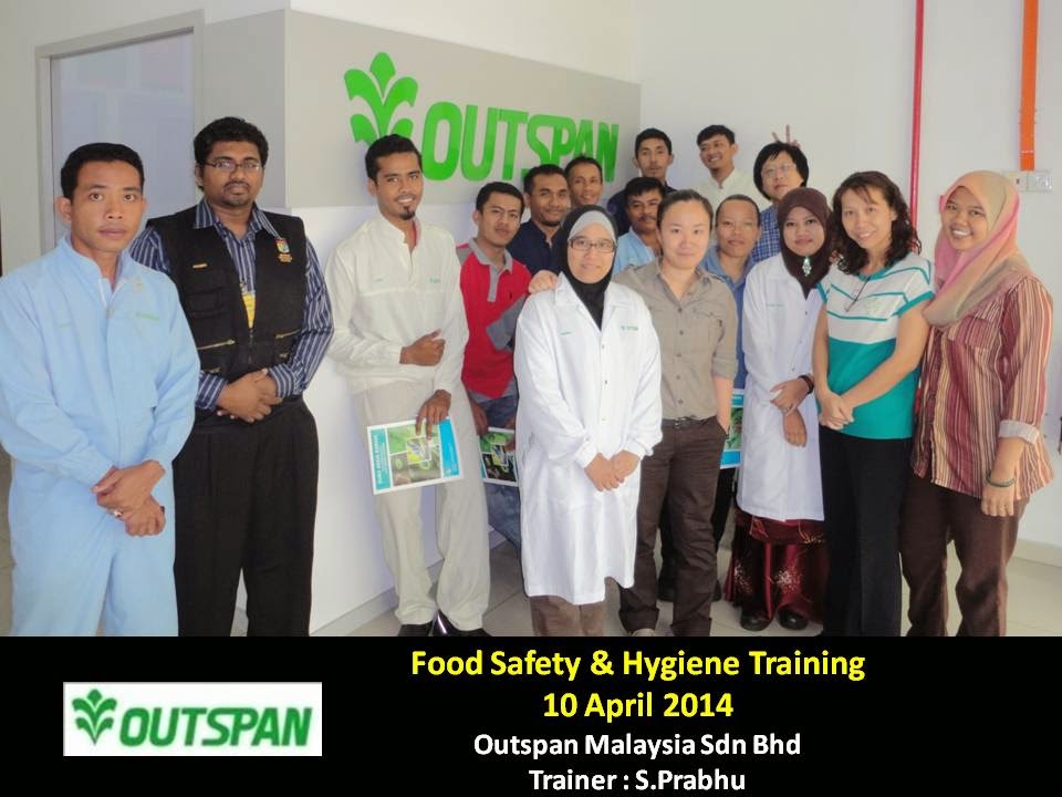 prabhu the trainer: Food Safety and Hygiene Training For OUTSPAN ...