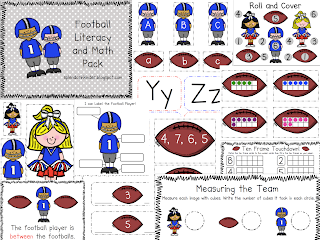 Splendor in Kinder: Football Literacy and Math Pack!