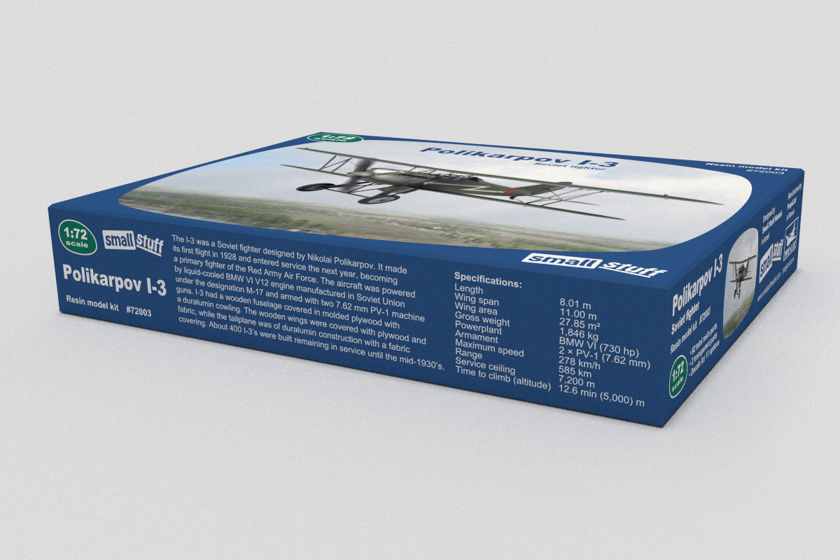 Small Stuff Models: 1/72 Polikarpov I-3 Update - Box, Instructions, Decals