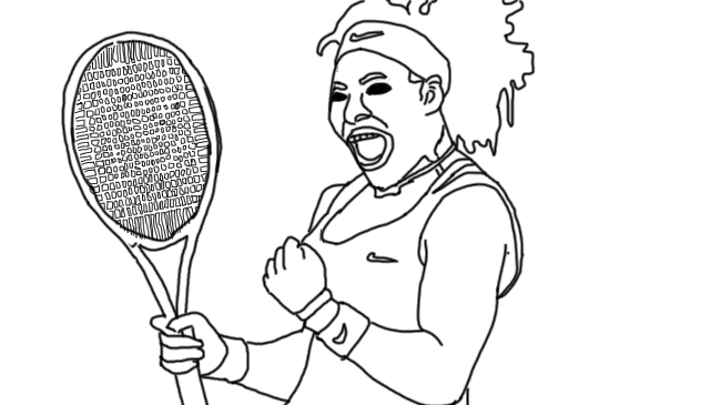 Moonlight678: Celebrity Coloring Page (Serena Williams)