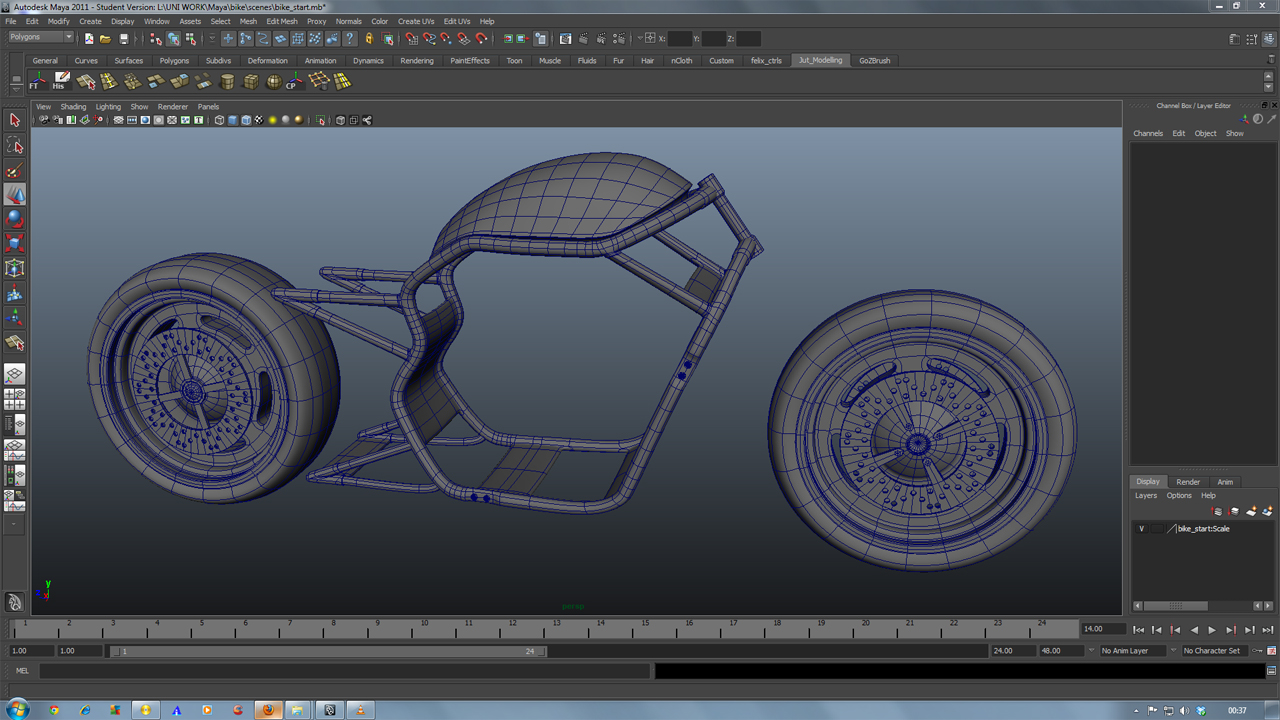 Jut's Blog: Maya - Modelling, Motor Bike