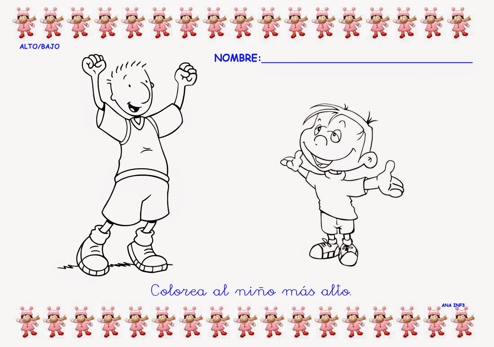 INFANTILES DE ANA V.: CONCEPTOS: ALTO/BAJO