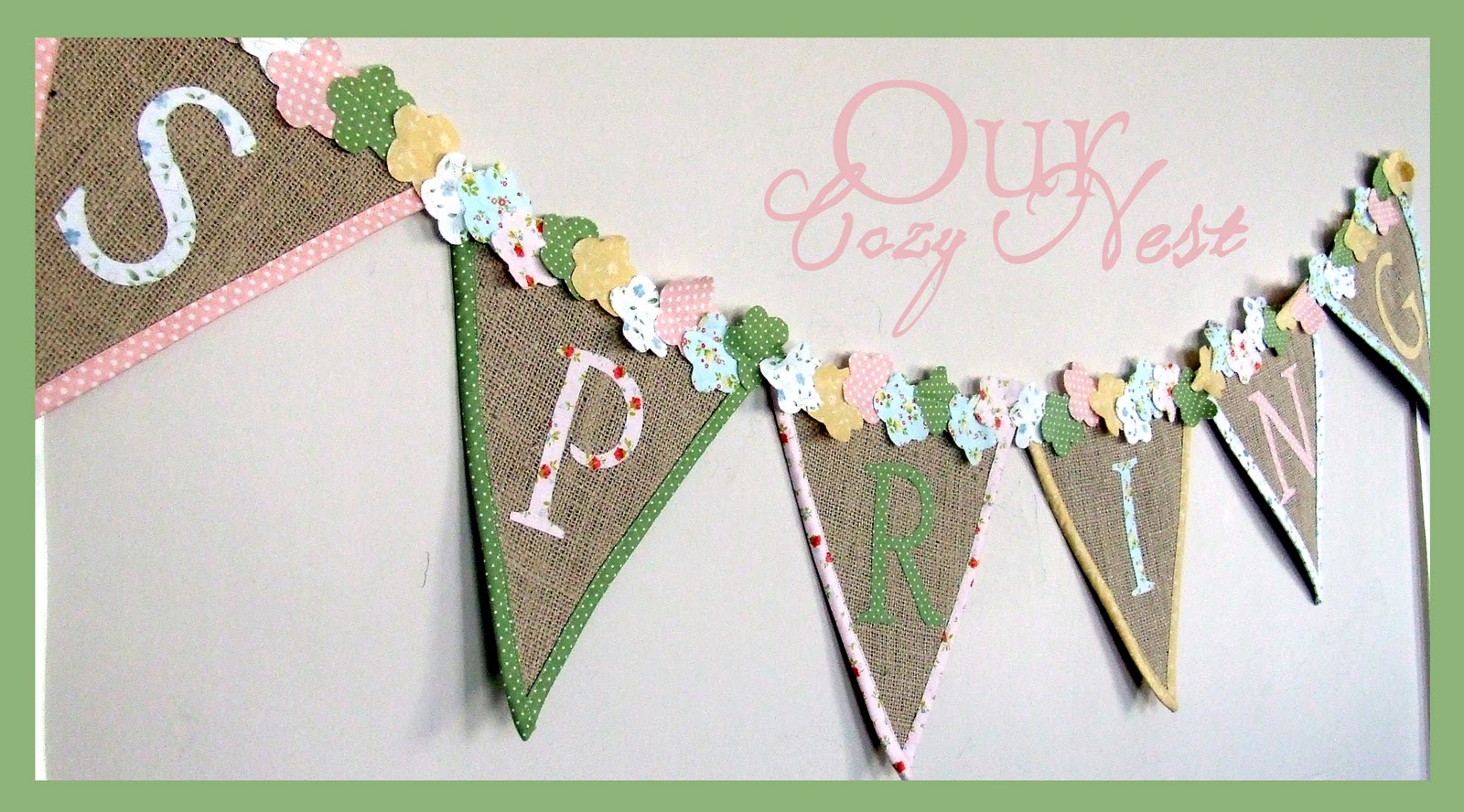 Our Cozy Nest: Pottery Barn inspired Spring Pennant Garland