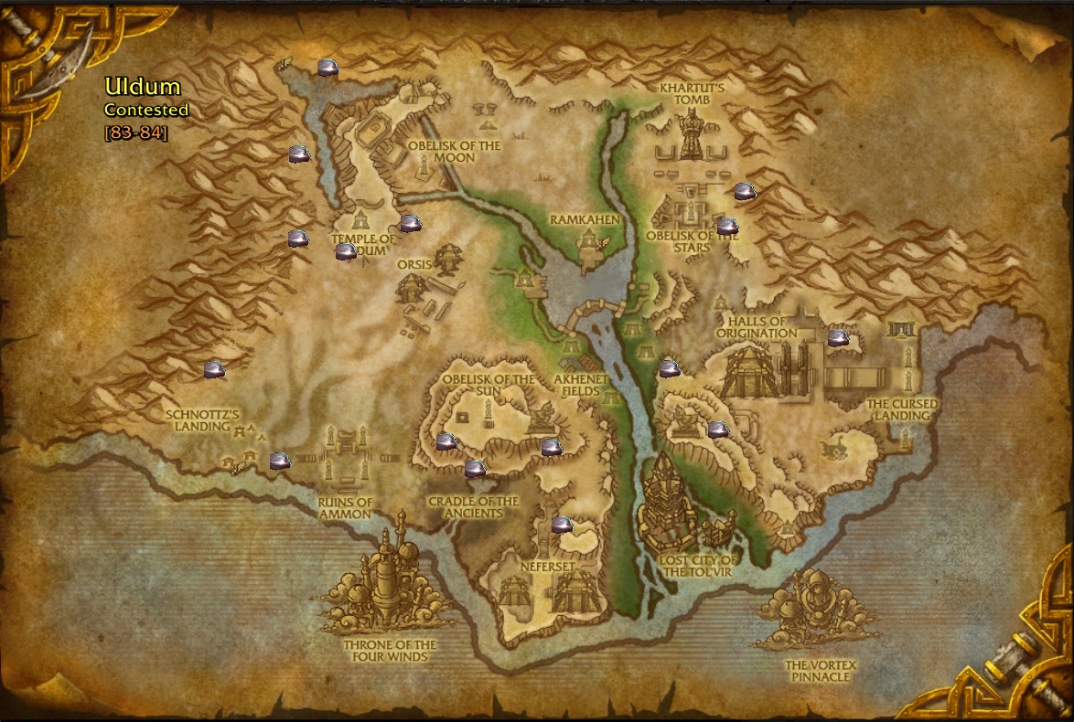 Wow Farmer: Pyrite Ore - Wow Ore - Uldum - Kalimdor - Wow Zones - Get ...