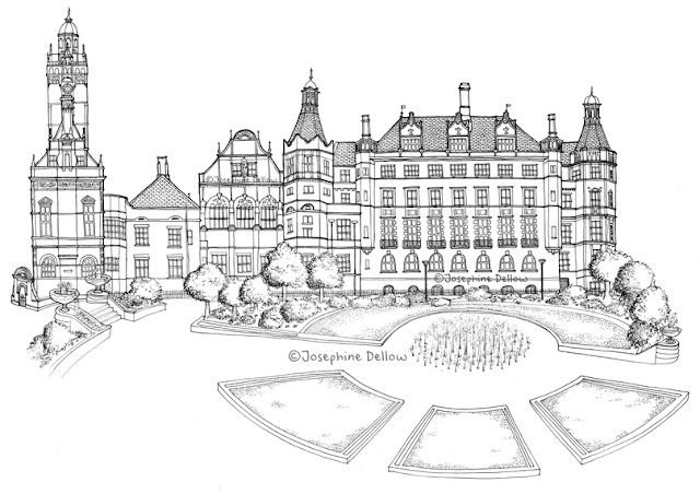 Josephine Dellow Illustration: Drawing Sheffield Town Hall