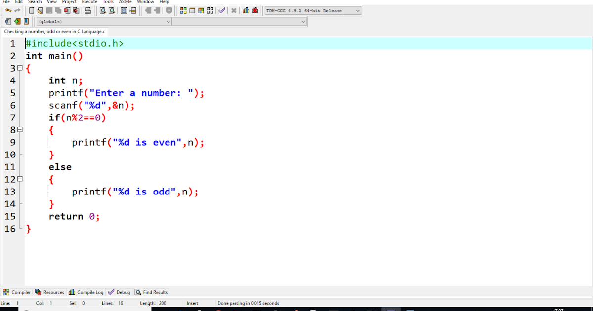 Checking A Number Odd Or Even In C Language