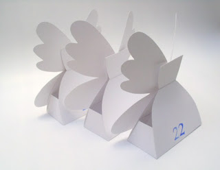 Handmade Paper-Heaven: Angel Advent calendar boxes / Cutii ingeri de Advent
