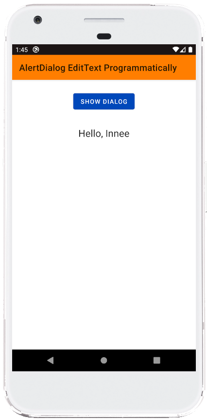 Android Kotlin Alertdialog Edittext Programmatically