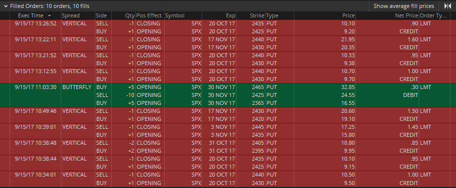 DTR Trading Trades: September 2017