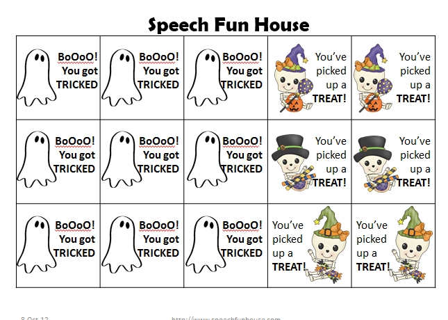 Speech Fun House: Articulation Game - Halloween Candies