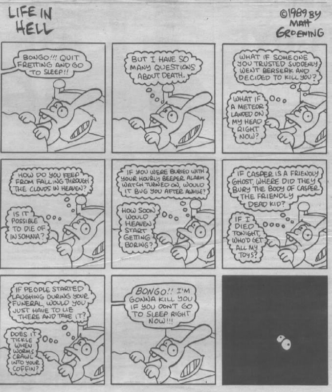Bongo's Ultimate Life in Hell Archive : Life in Hell 1989 Archive