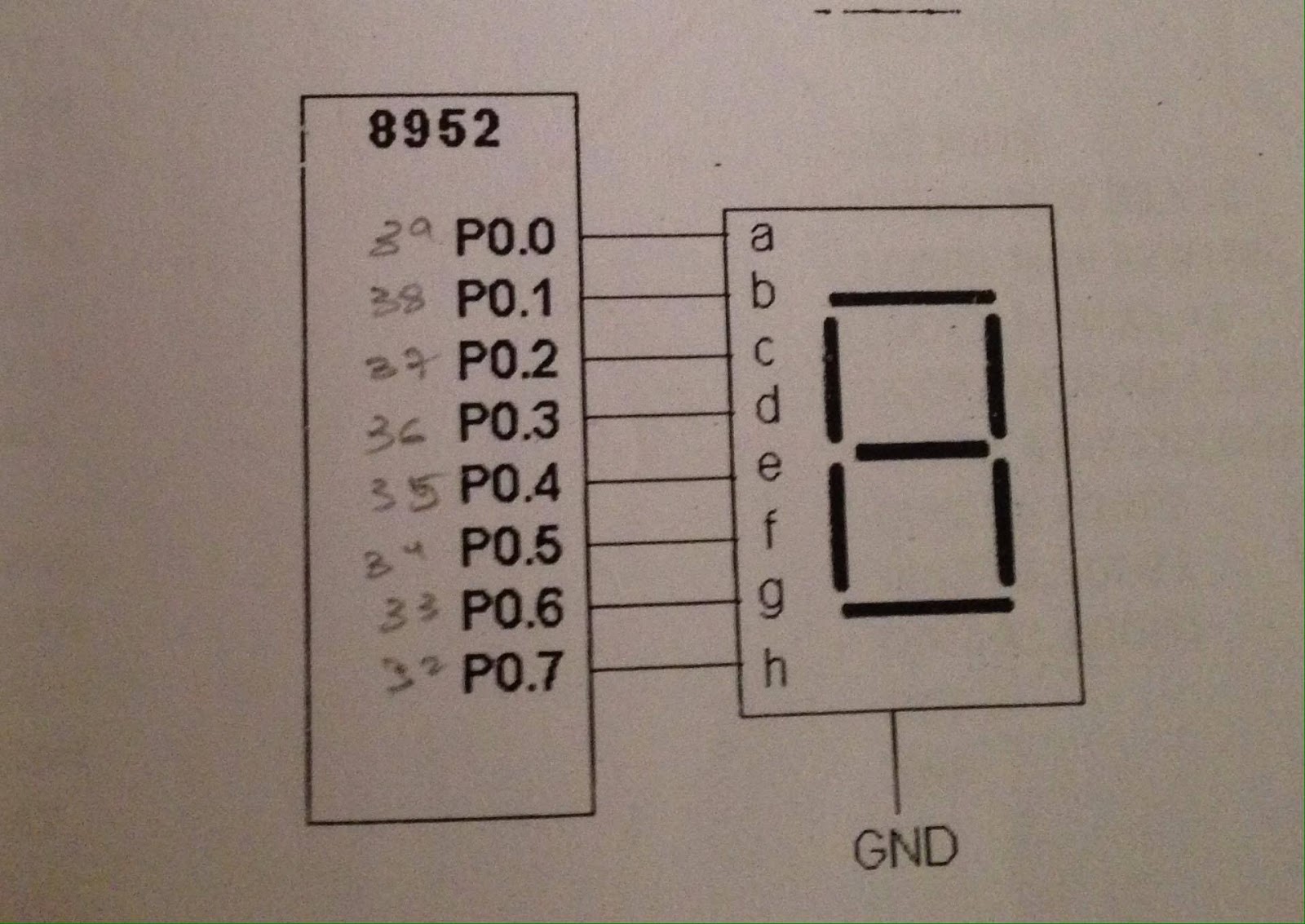 INTERFACE A 7-SEGMENT DISPLAY PAIR WITH PORT 0 ~ Electronic Engineer