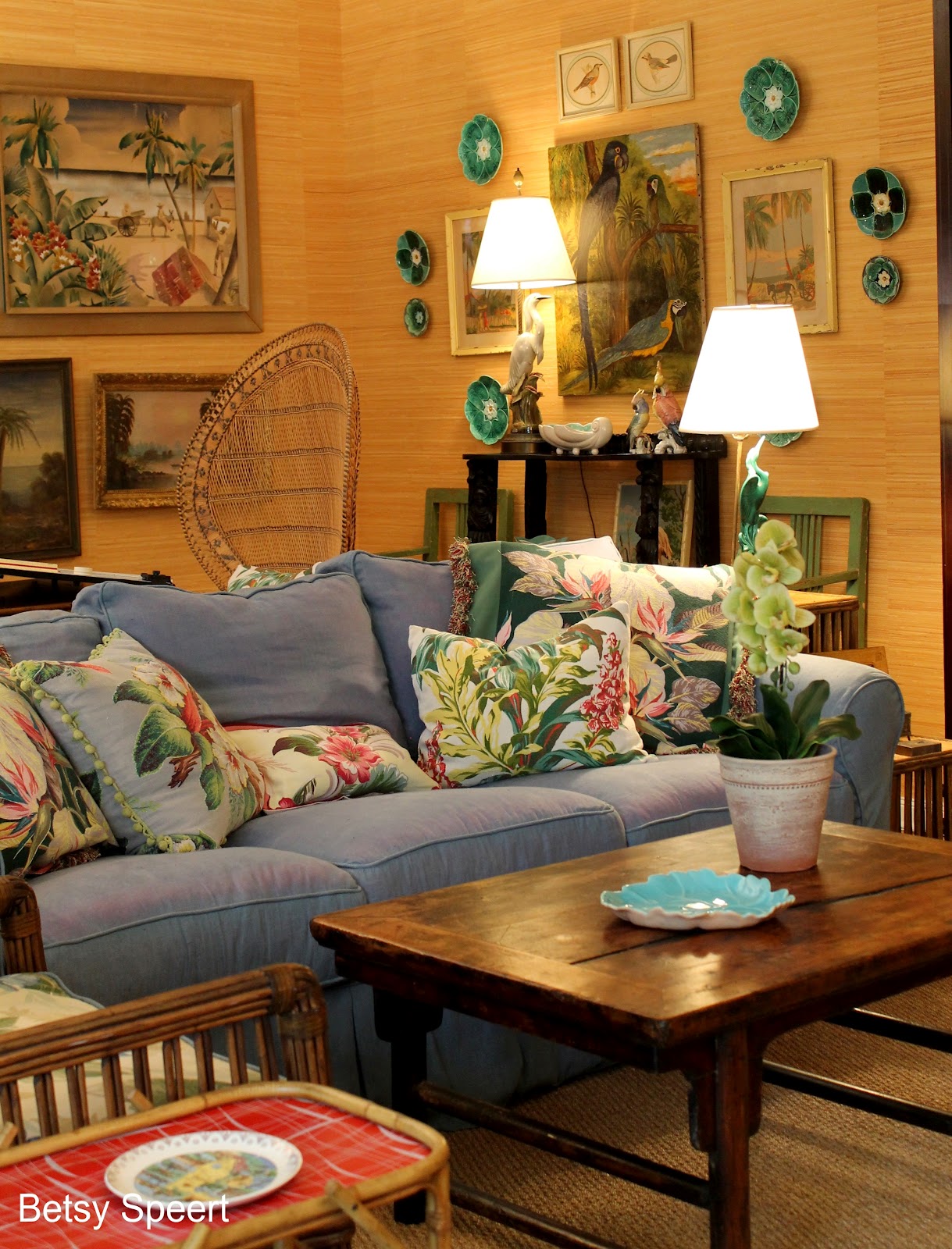 Betsy Speert's Blog: Tropical Cottage Living Room