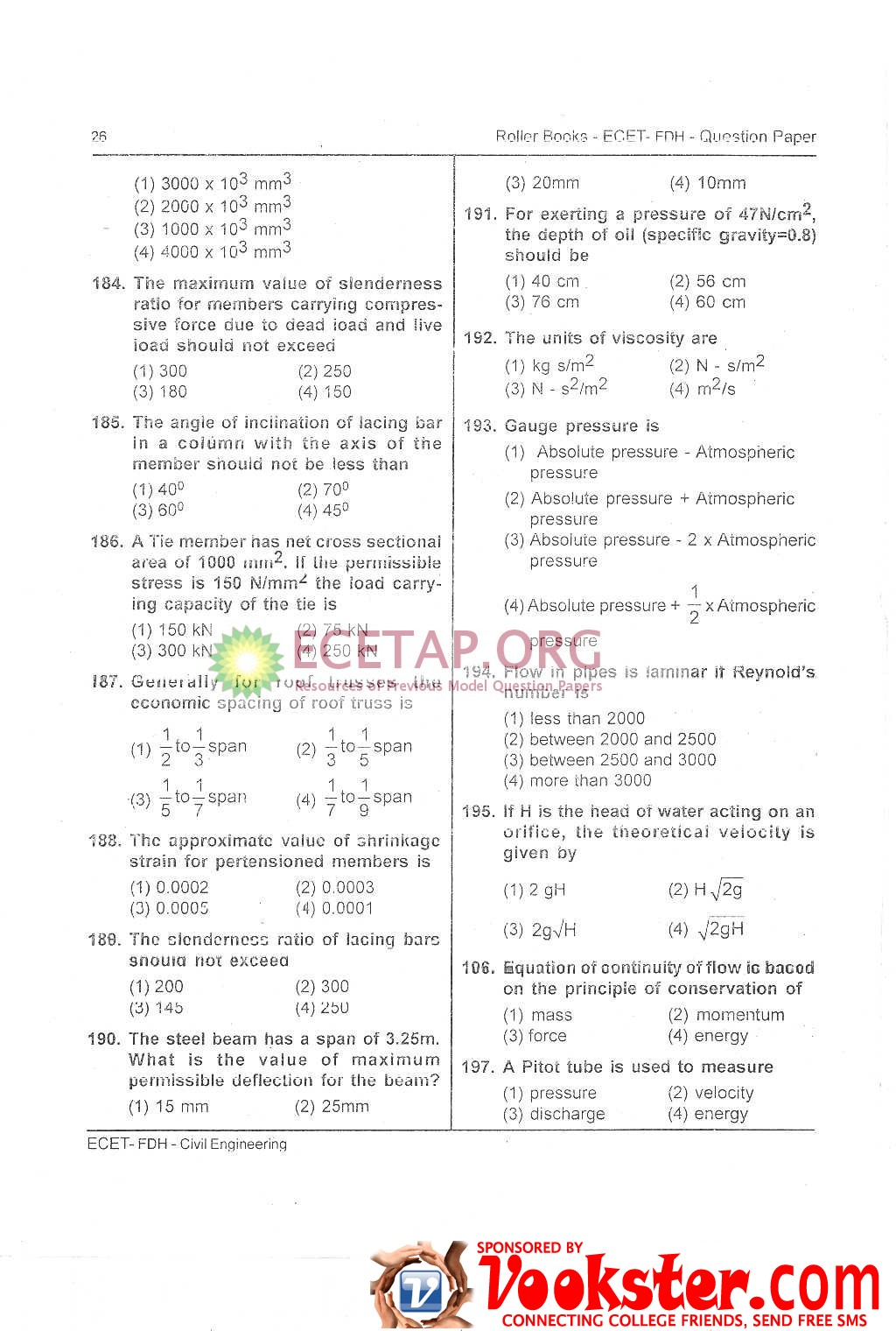 ECETAP - 2016, Previous, Model Papers, Question Papers EEE,ECE,SCE ...