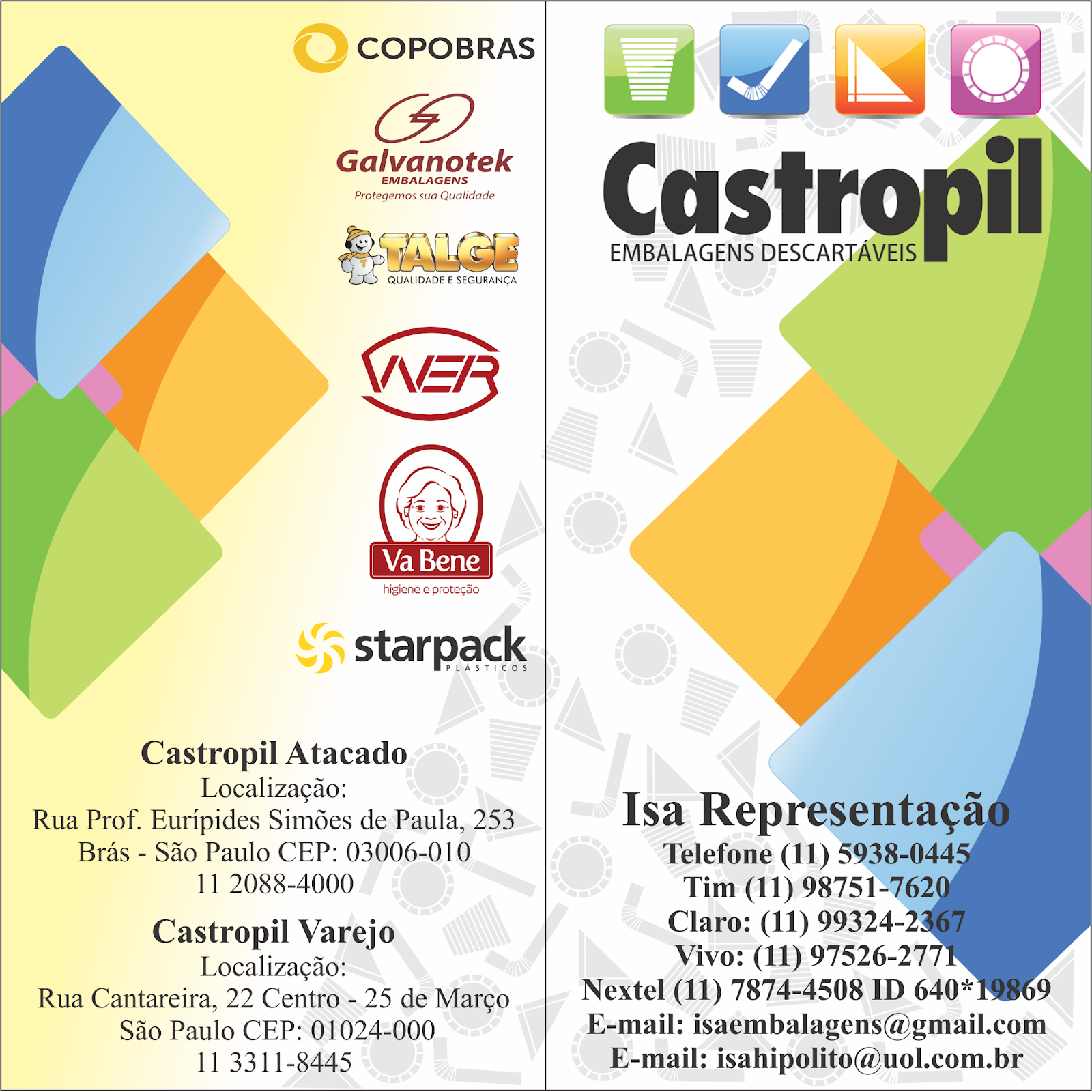 Isa Representação - Embalagens, Descartáveis,Higiene, Limpeza e ...