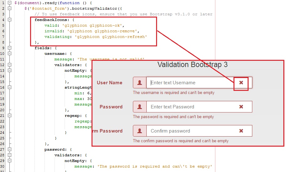 Validator Bootstrap 3 - Bắt lỗi form bằng Javascrip Bootstrap 3 ~ Thế Giới Giải Mã