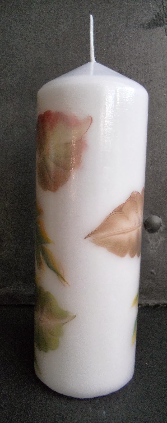 COSEPEGACORTA: VELAS PINTADAS A MANO: Flores silvestres, Hortensias y Rosas