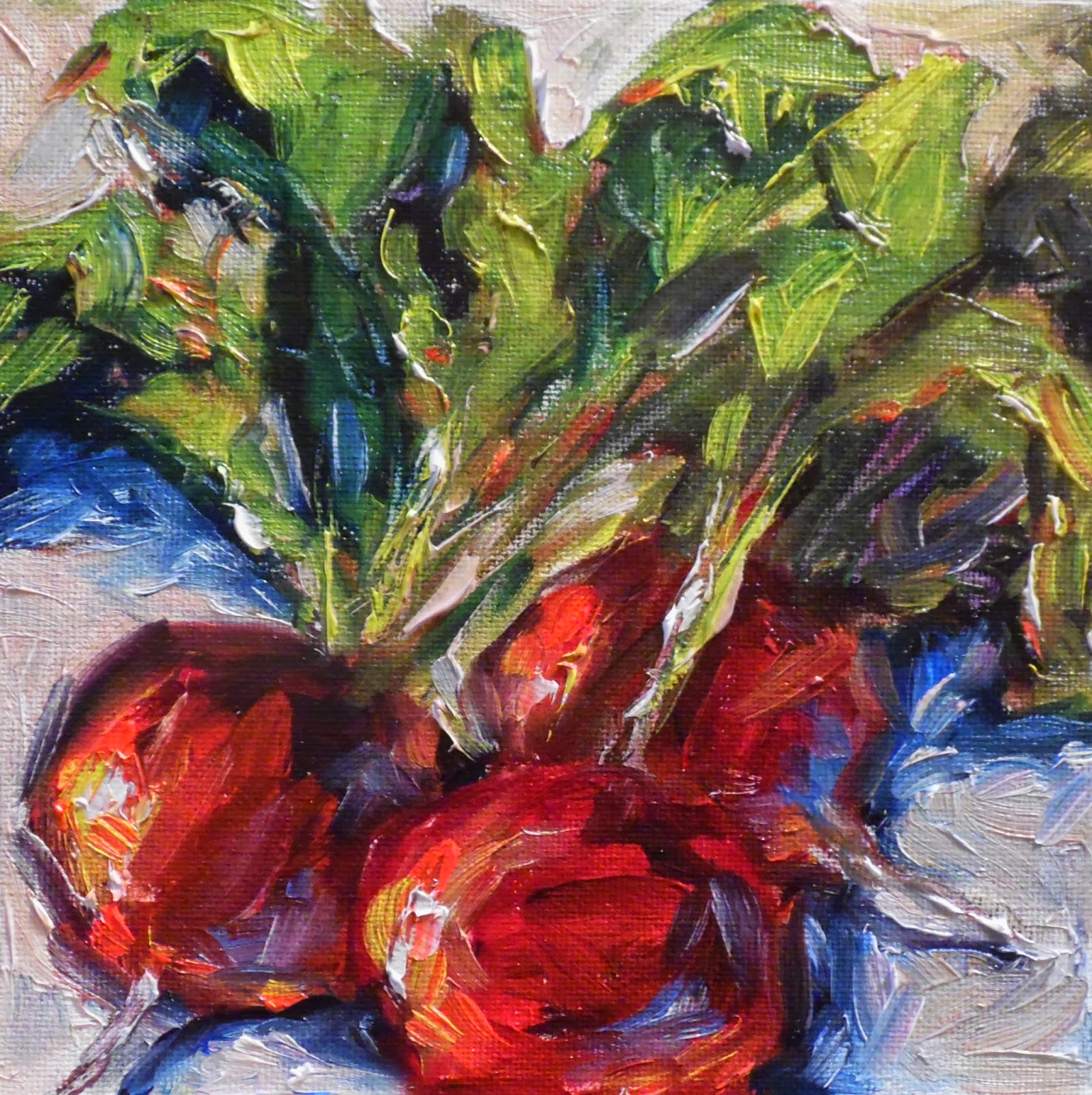 THROUGH THE EYES OF AN ARTIST: With Leaves On a Radish painting by ...