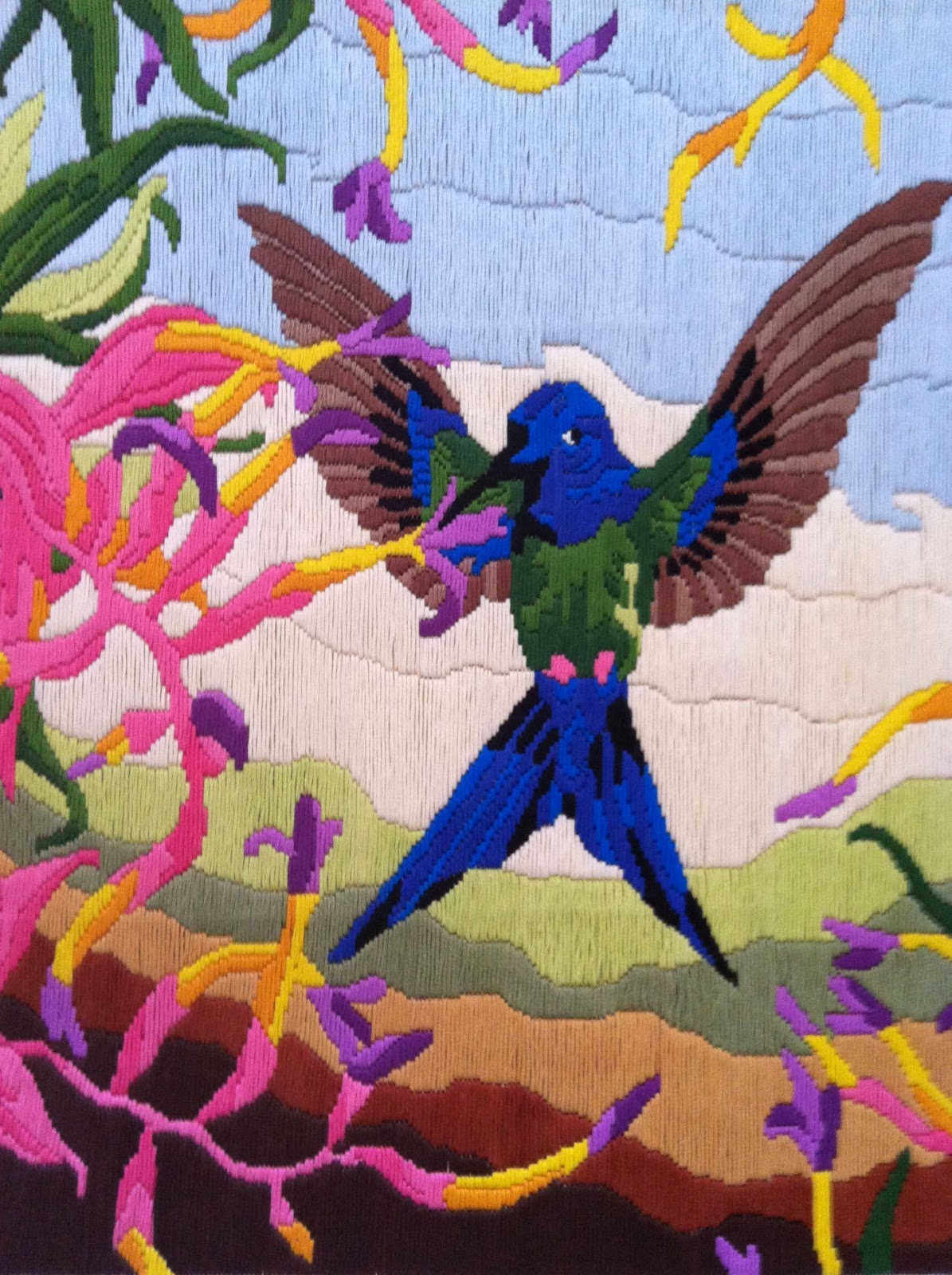 Monde créatif: Long stitch embroidery...