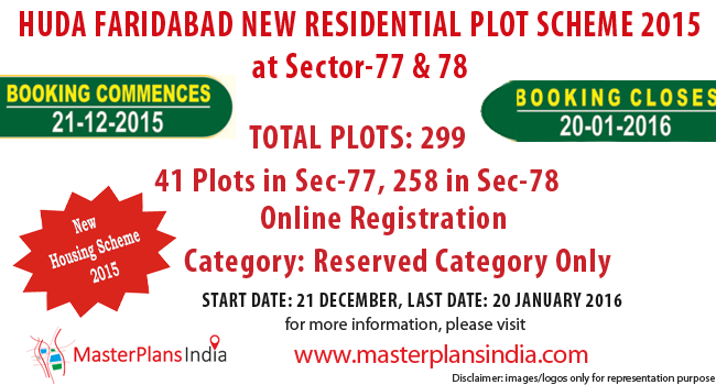 Master Plans India Blog: HUDA Faridabad Residential Plot Scheme 2015-16 ...