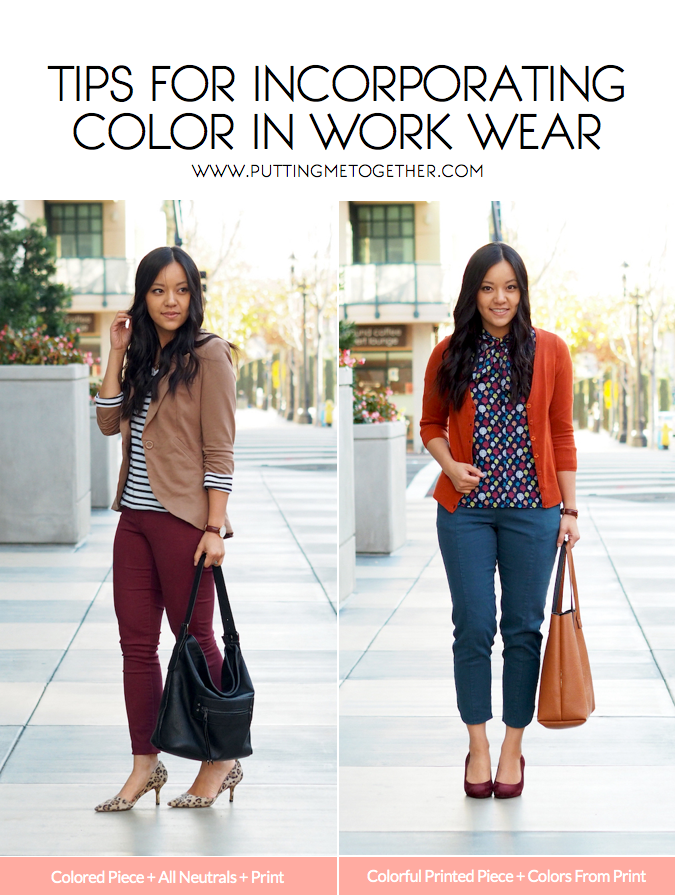 Adding Life and Color to Business Casual Work Wear | Putting Me ...