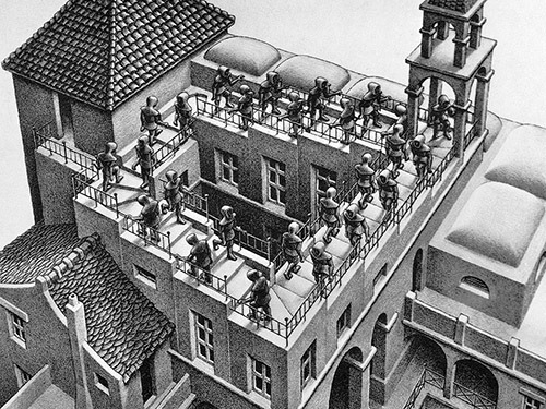 Comienzo De La Escalera De Penrose