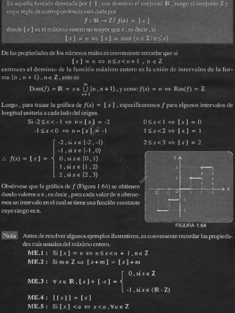 FUNCIÓN MÁXIMO ENTERO PROBLEMAS RESUELTOS