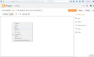 CARA MEMBUAT TABEL PADA POSTINGAN BLOG - MY BINDER