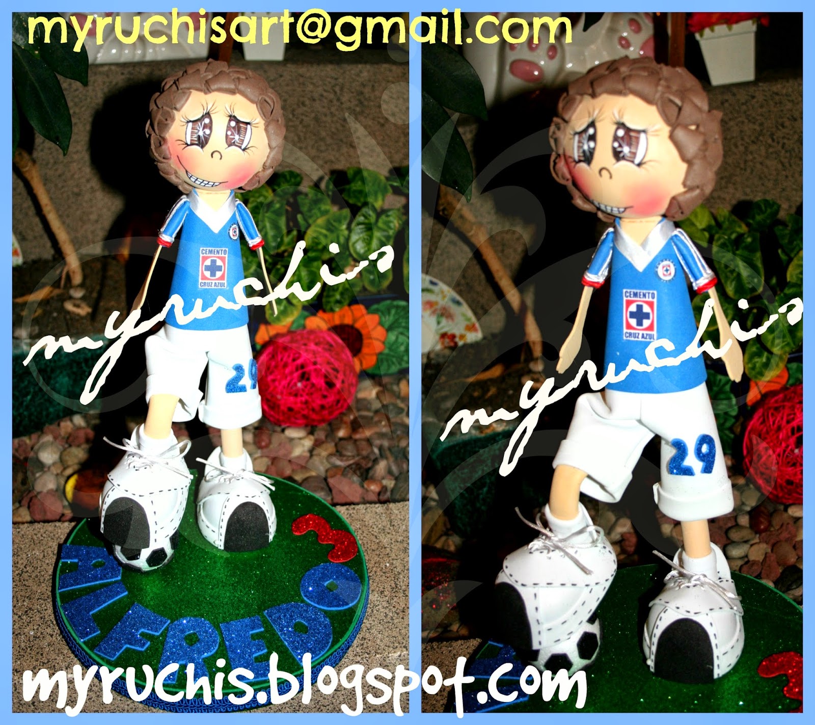 Myruchis: Regalos Hombre. Futbolista Cruz Azúl